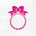 Bow Monogram Frame Svg, Pearls Monogram SVG Cut Files, Bow Svg, Svg ...