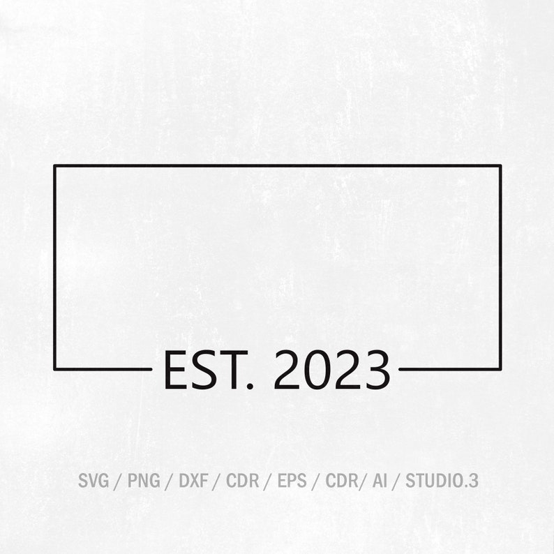 Blank Rectangle EST. 2023 SVG Wedding Mommy Daddy Just - Etsy Canada