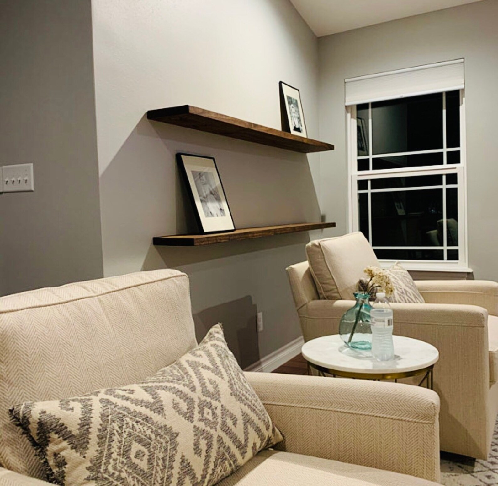 Floating Bookcase Wood Floating Shelves Natural Rustic | Etsy