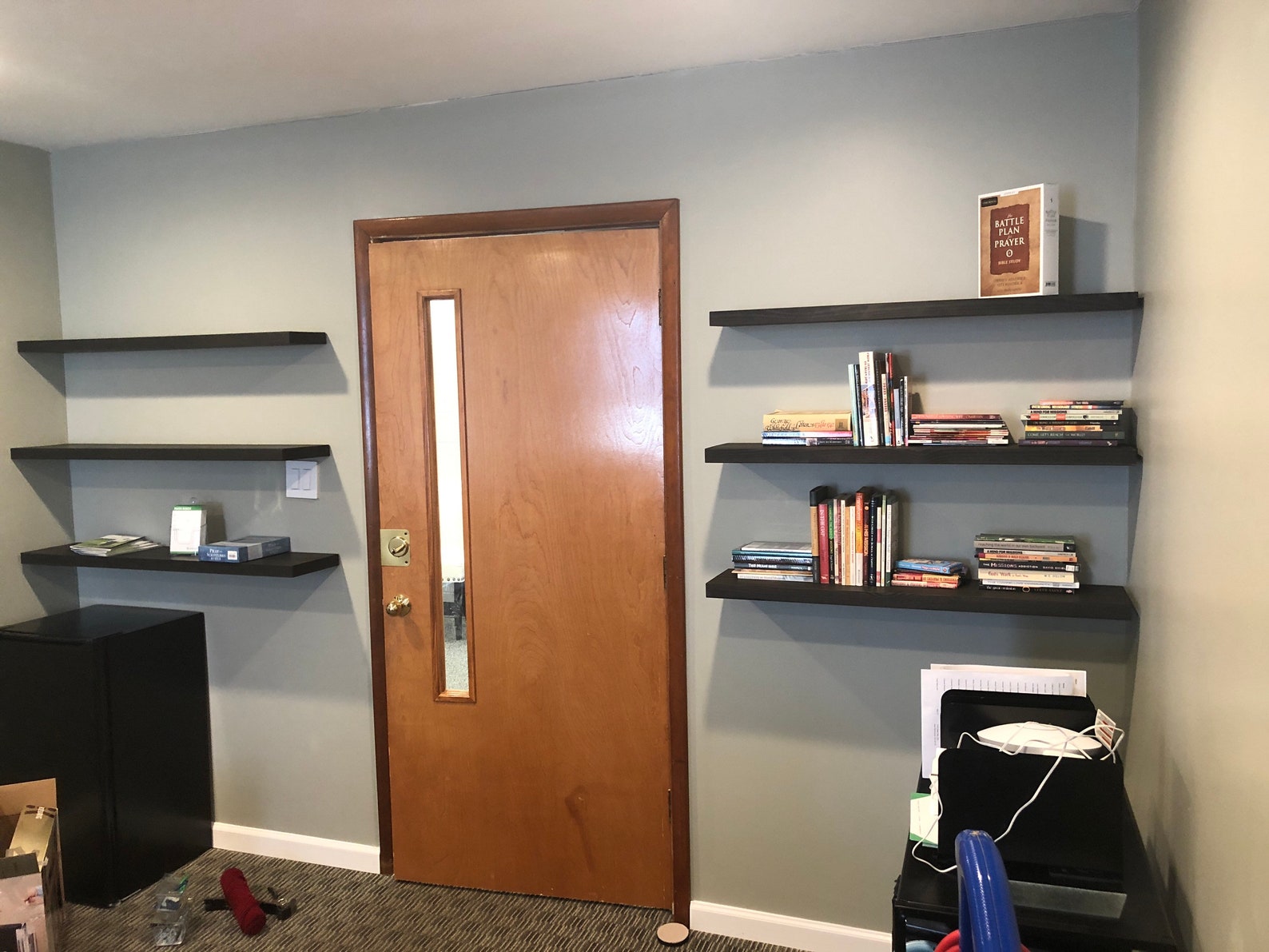 Floating Bookcase Wood Floating Shelves Natural Rustic | Etsy