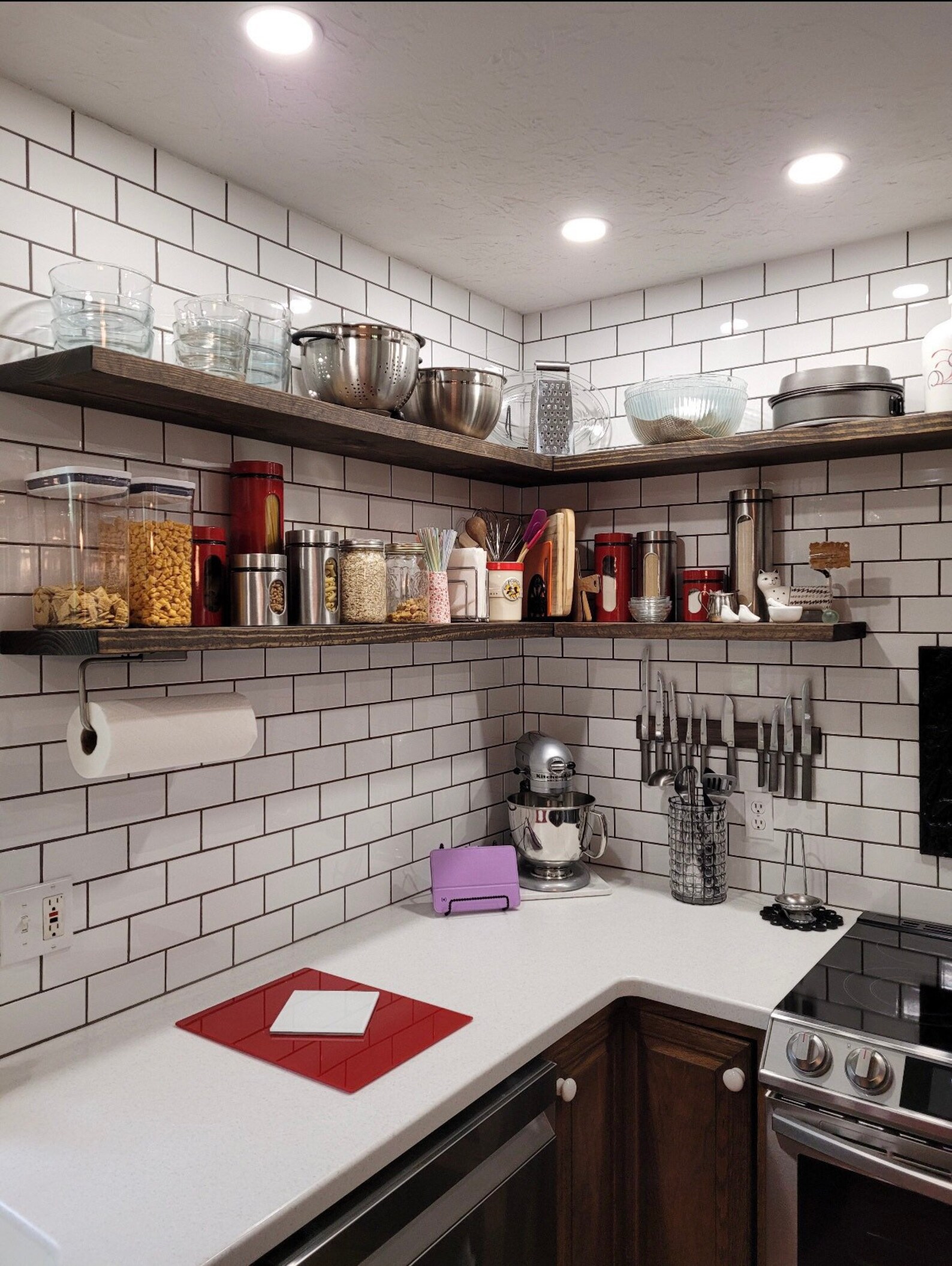 Corner L-shape Floating Shelves for Kitchen up to 11 Depth - Etsy