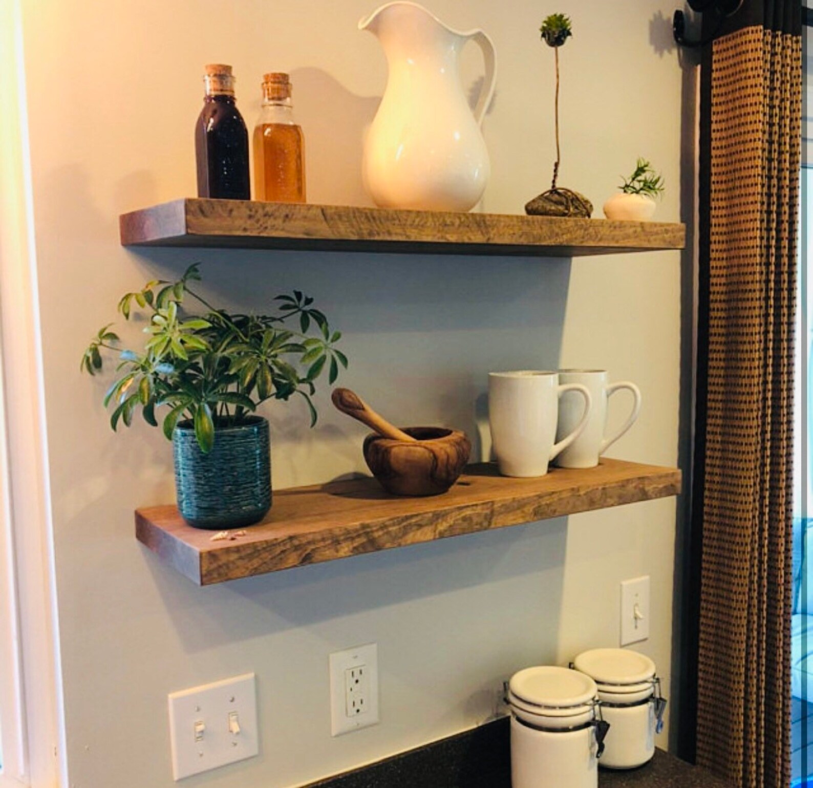 DISTRESSED Floating Shelves Natural Color Floating Shelf With - Etsy