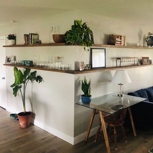 Corner L-shape Floating Shelves for Kitchen up to 11 Depth - Etsy