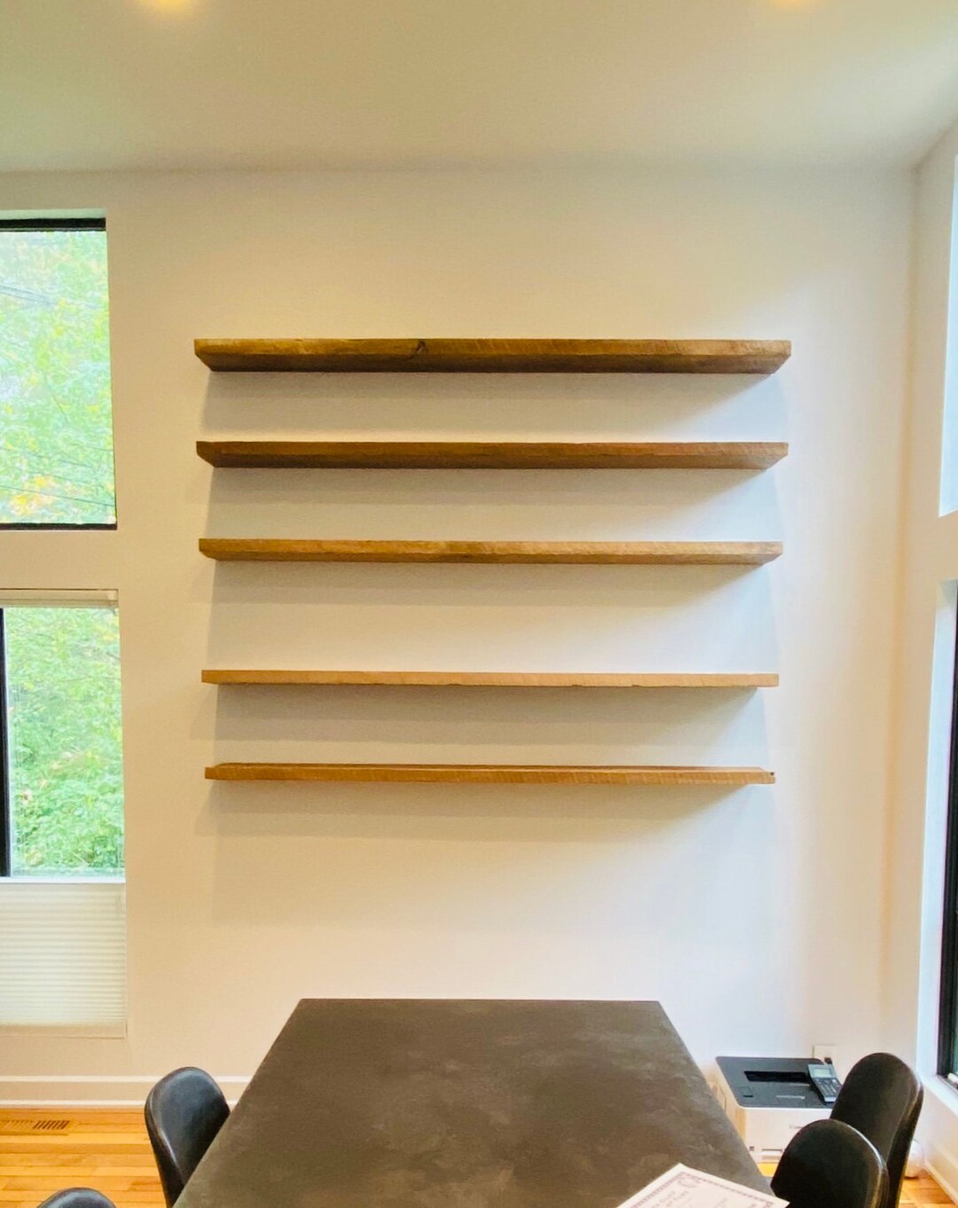 Floating Shelves Solid Wood Natural Color Floating Shelf Natural or Any ...