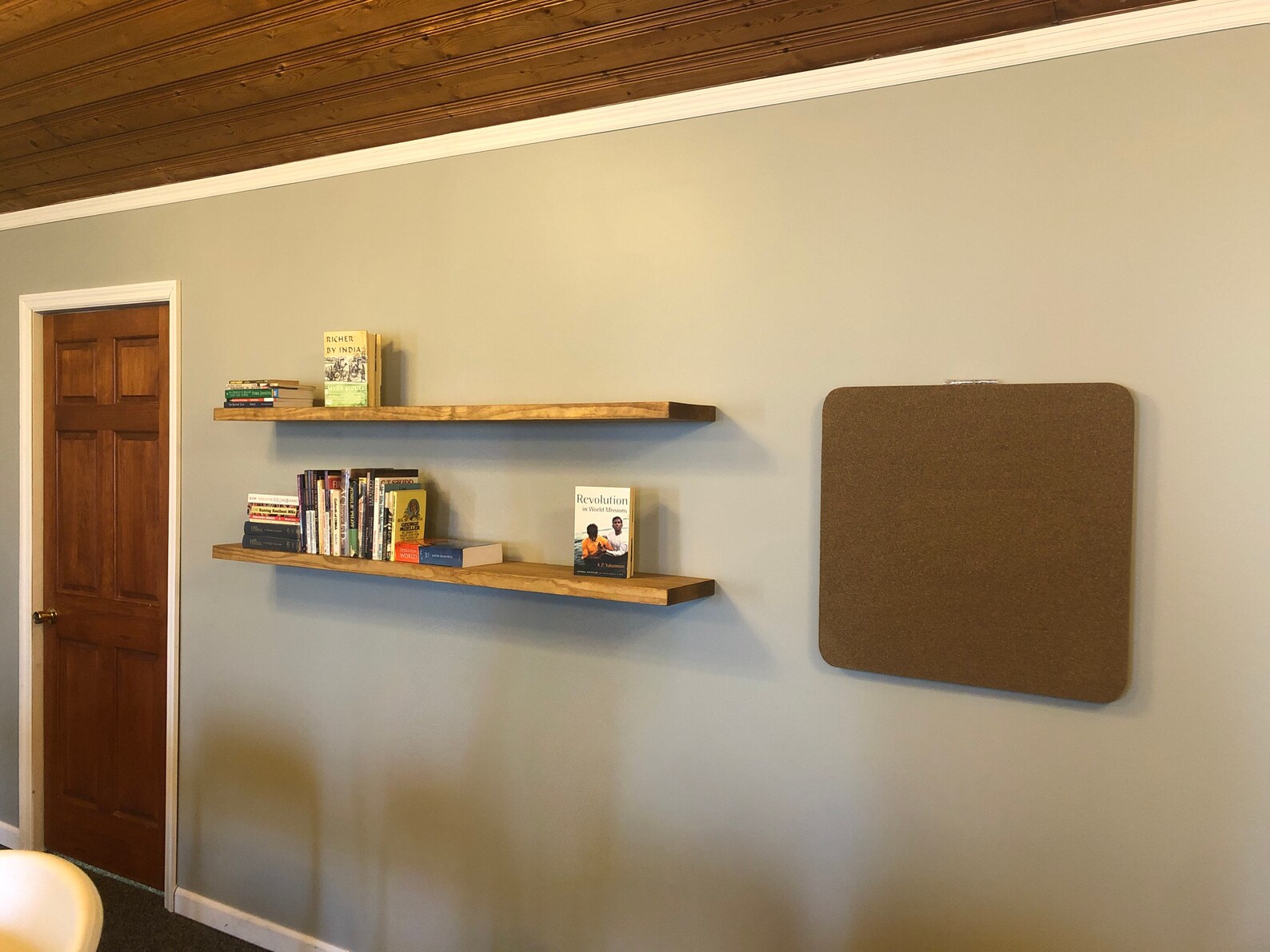 Floating Bookcase Wood Floating Shelves Natural Rustic | Etsy