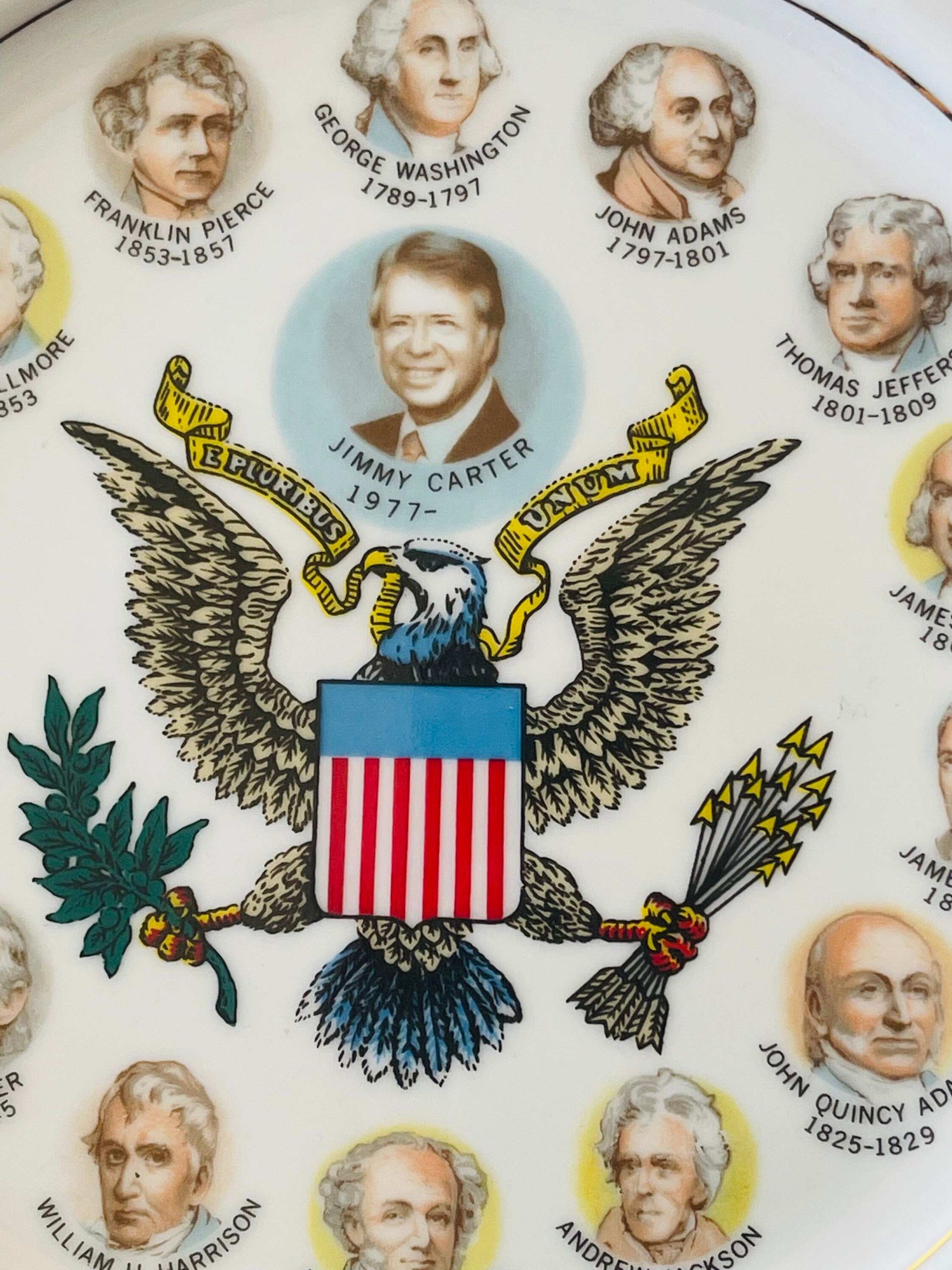 200 Years of Presidents Collector Plate 1776-1977 Featuring - Etsy
