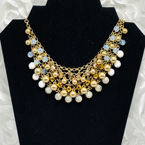 Gold Bib Necklace - Etsy