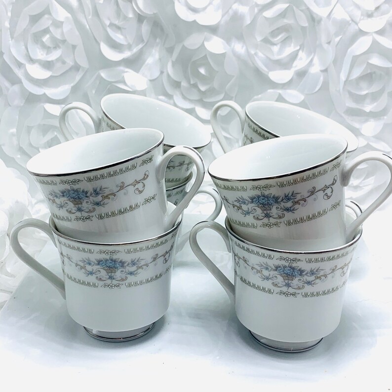 Tea Cups Wade Diane Porcelain China Tea Cups And Saucers Set | Etsy