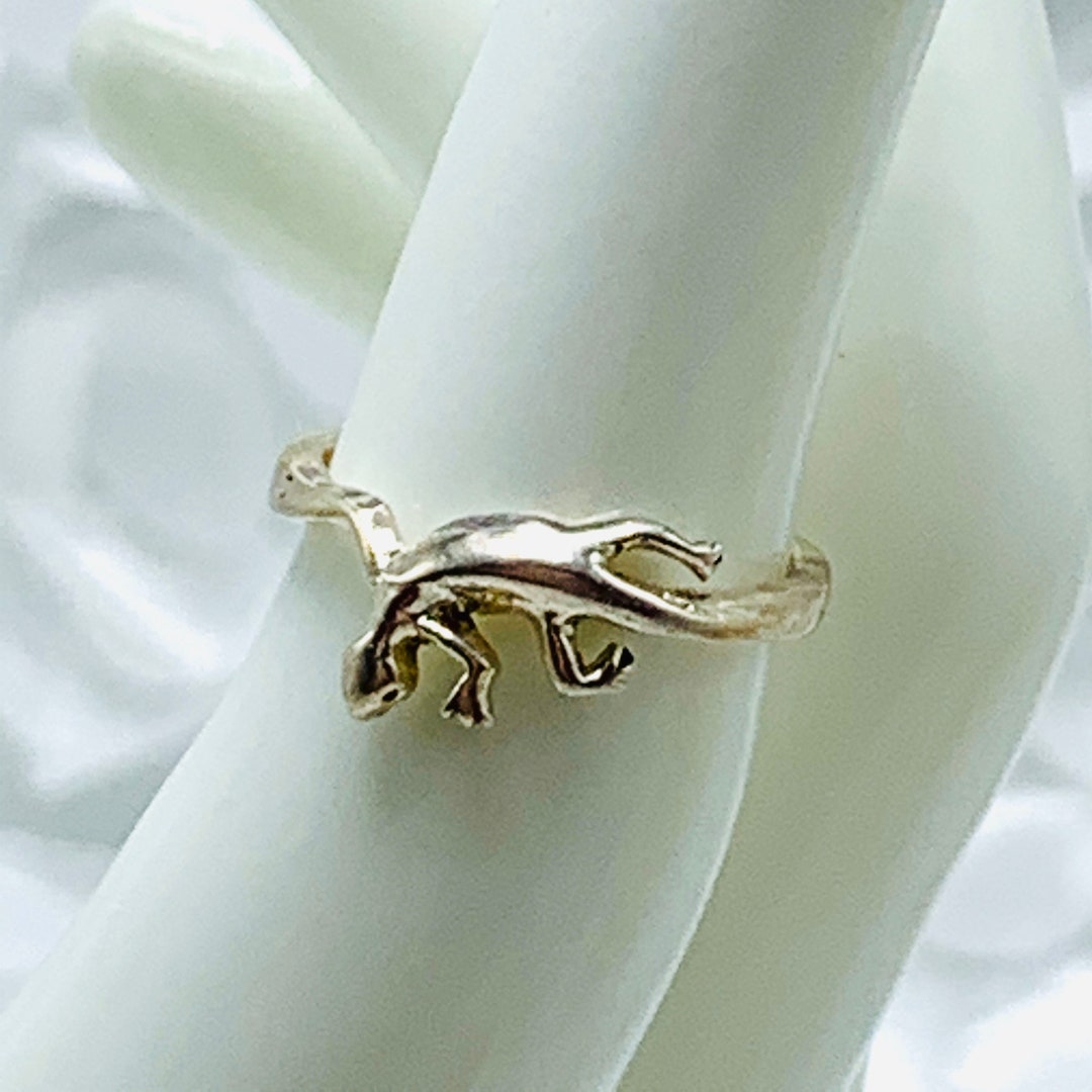 Sterling Silver Lizard Ring Sterling Silver Reptile Ring Size - Etsy