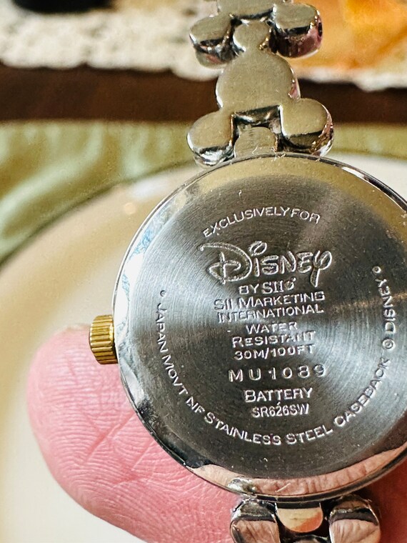 Disney Mickey Mouse Face Analog Watch With Silver And… - Gem