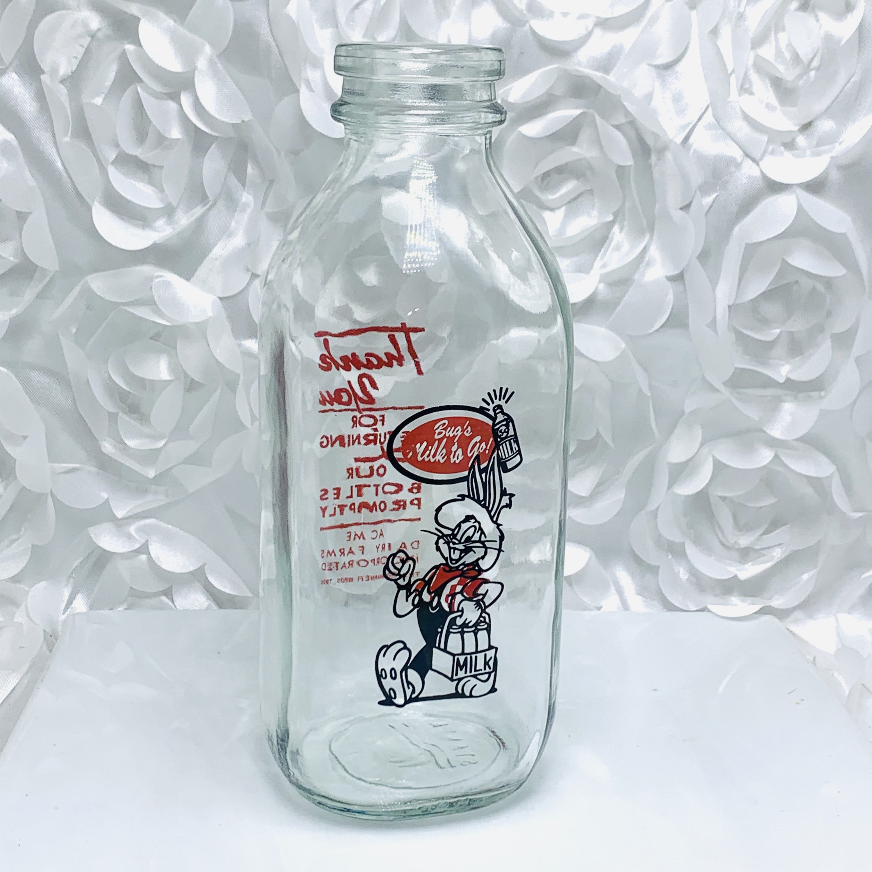 Acme Dairy Farms Bugs Bunny Quart Milk Bottle Warner Brothers | Etsy