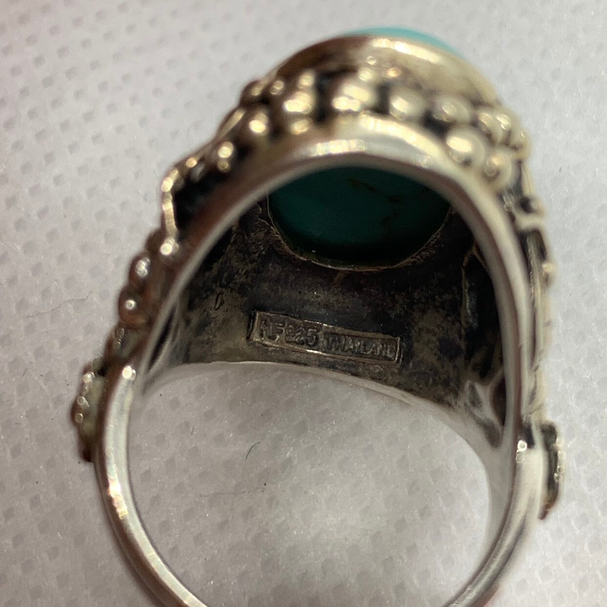 Turquoise Ring Sterling Silver Signed NF 925 means that it is | Etsy