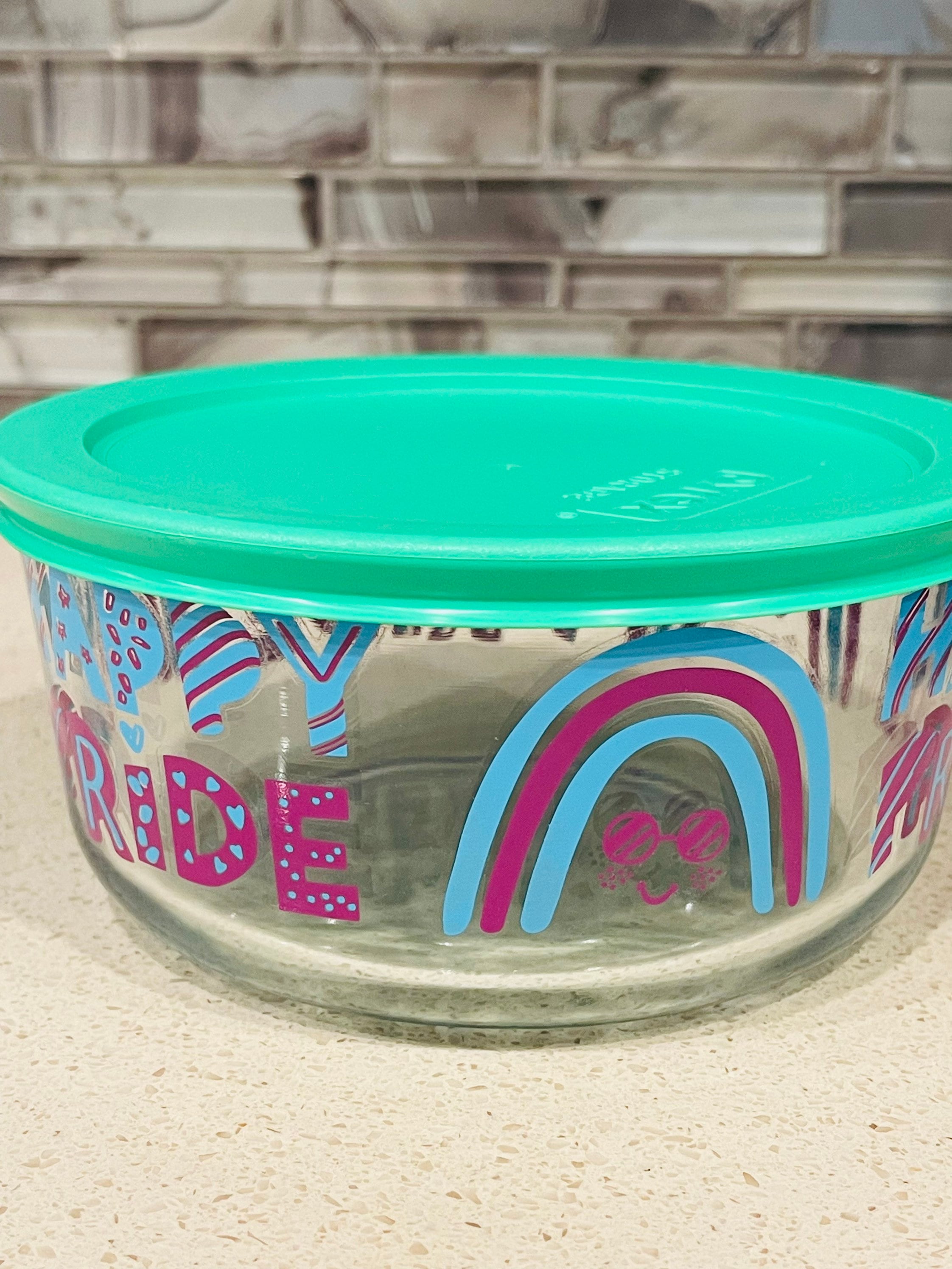 Pyrex Containers Happy Pride Rainbow Set of 2 Glass Containers | Etsy