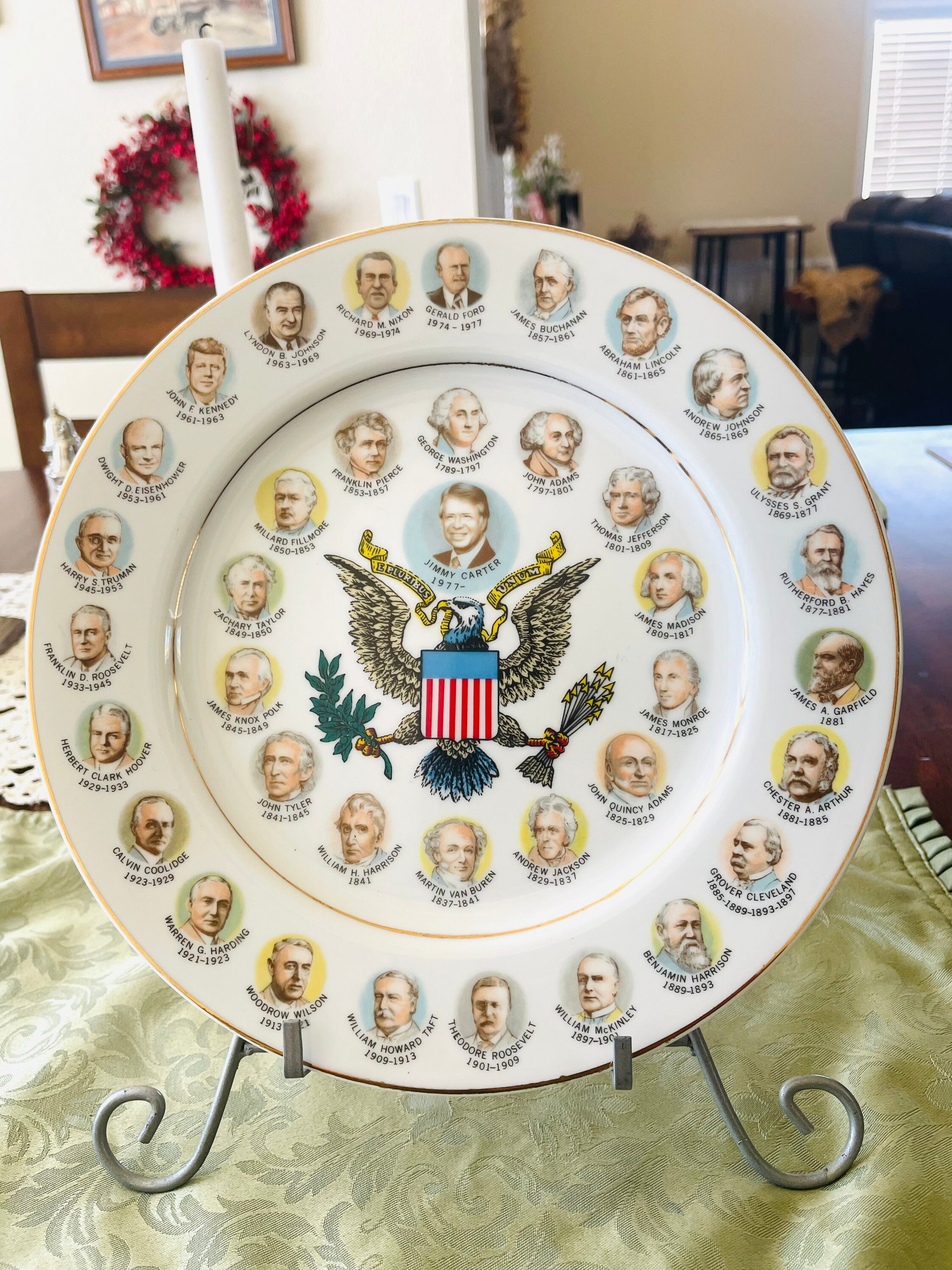 200 Years of Presidents Collector Plate 1776-1977 Featuring - Etsy