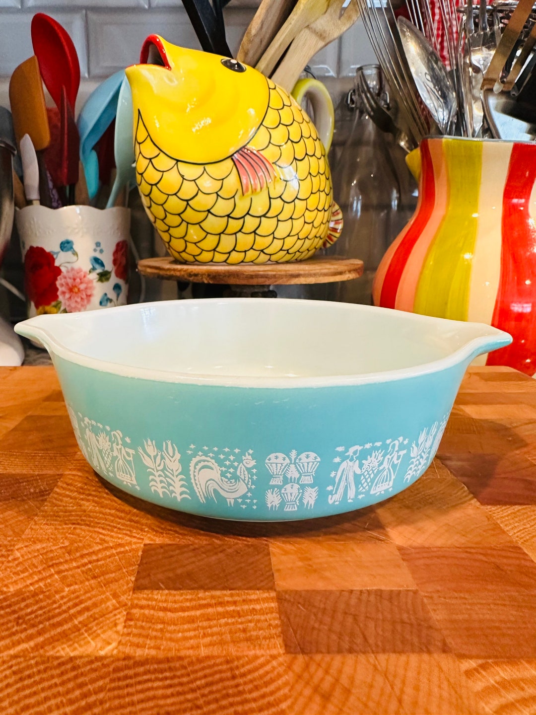 Pyrex Blue Amish Butter Print Dish 471 1 Pt. Dish No Lid - Etsy