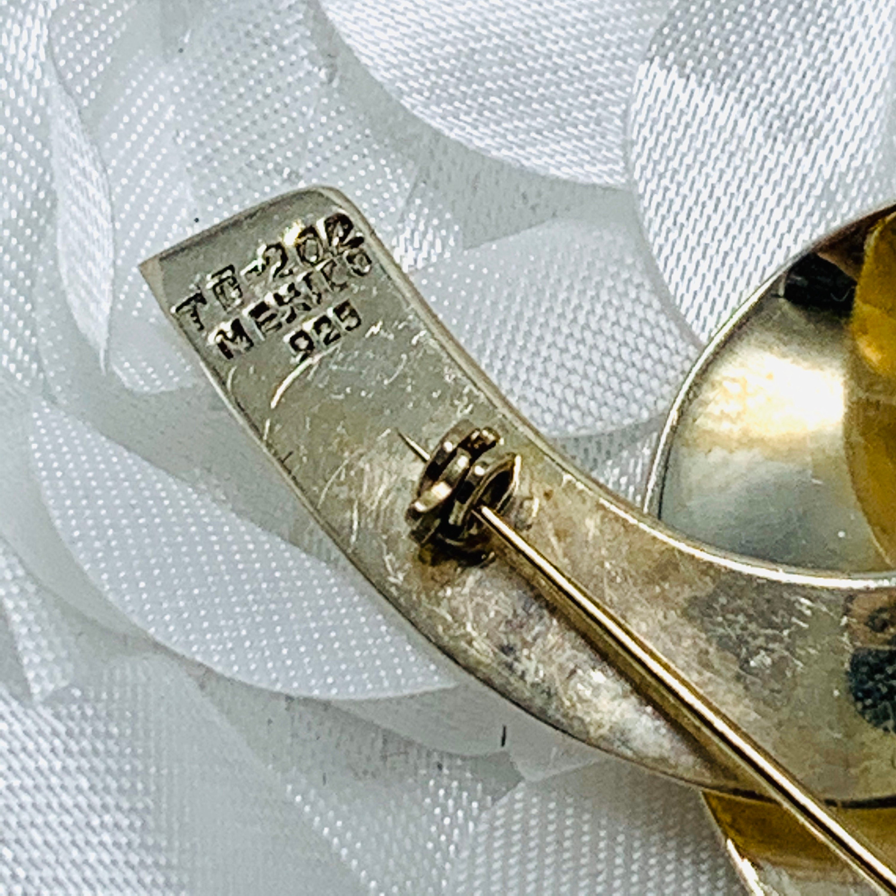 Sterling Silver Modernist Taxco Brooch México Cinta Broche Pin | Etsy