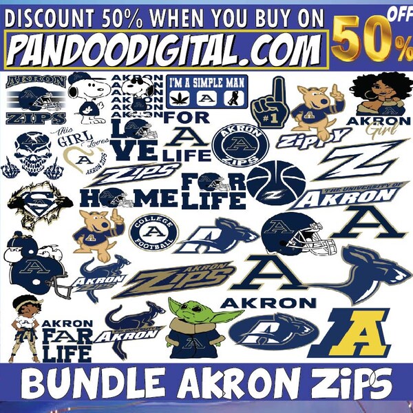 University of Akron Svg - Etsy