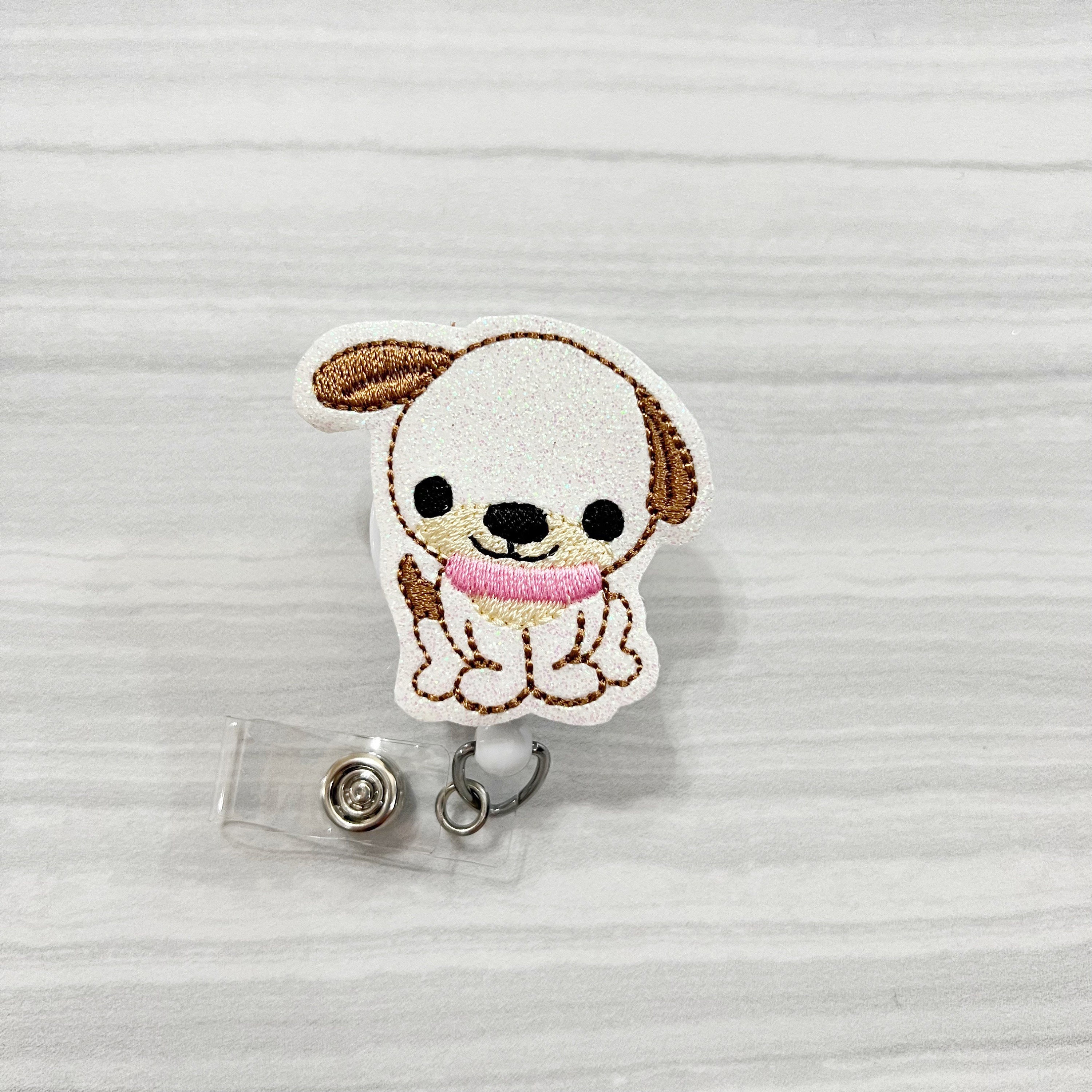 Cut Puppy Badge Reel, Dog Badge Reels, Retractable Badge, ID Badge Reel ...