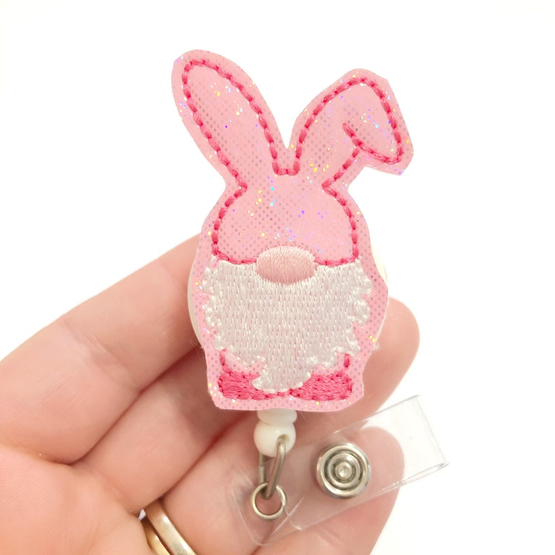 Bunny Gnome Badge Reel, Easter Badge Reels, Retractable Badge, ID Badge ...