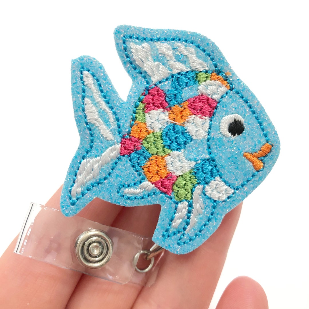 Rainbow Fish Badge Reel, Tropical Fish Badge Reel, Retractable Badge ...