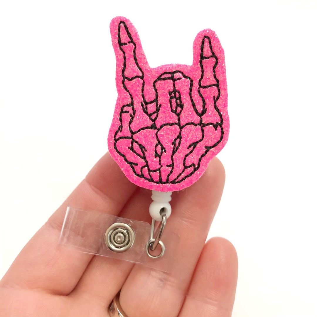 Skeleton Hand Badge Reel, Skeleton Badge Reels, Halloween Badge Reel ...