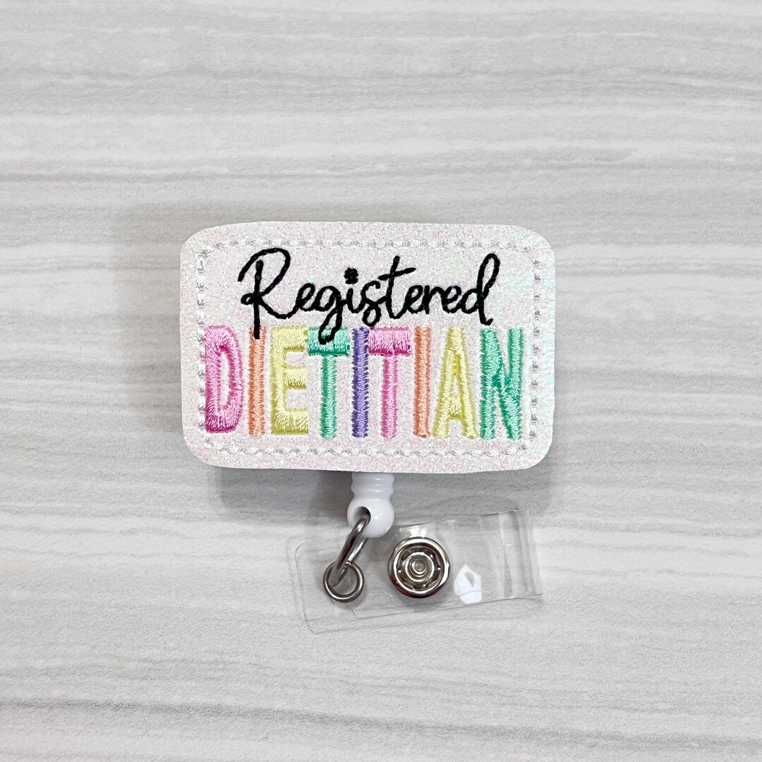 Registered Dietitian Badge Reel RD Badge Reels Nurse - Etsy