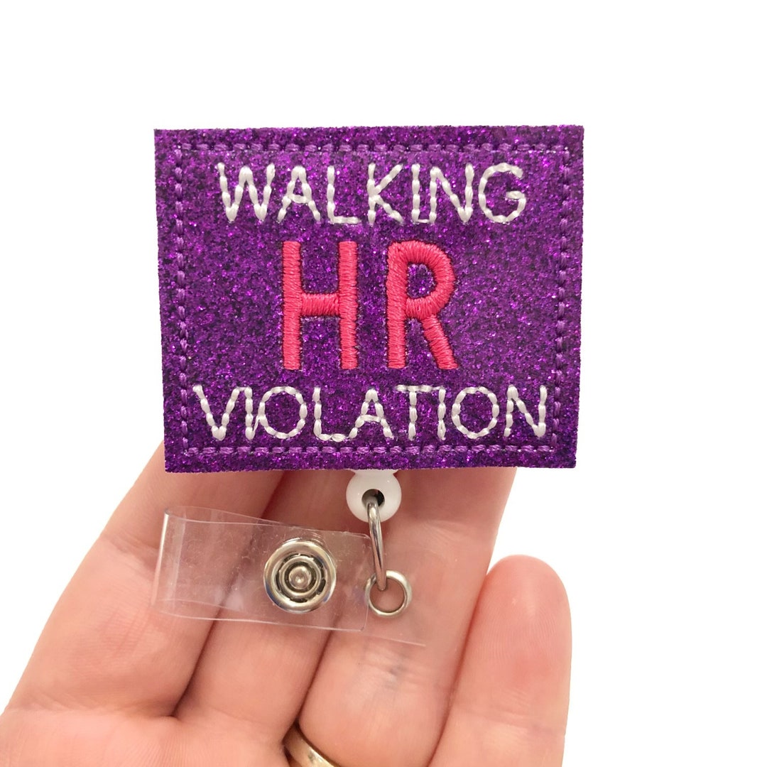 Walking HR Violation Badge Reel, Funny Badge Reels, Retractable Badge ...