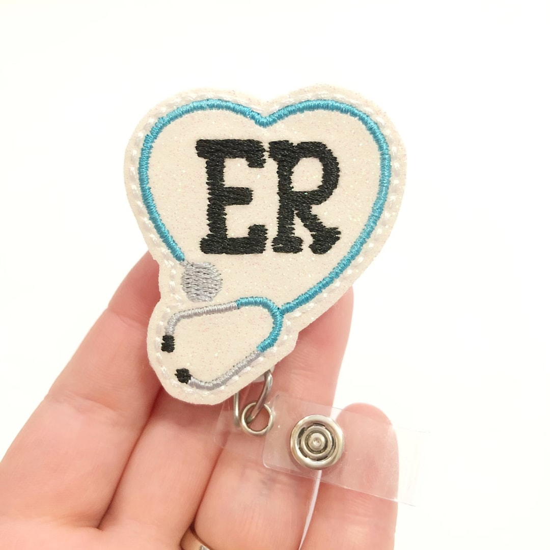 ER Stethoscope Badge Reel, Emergency Nurse Badge Reel, Nurse ...