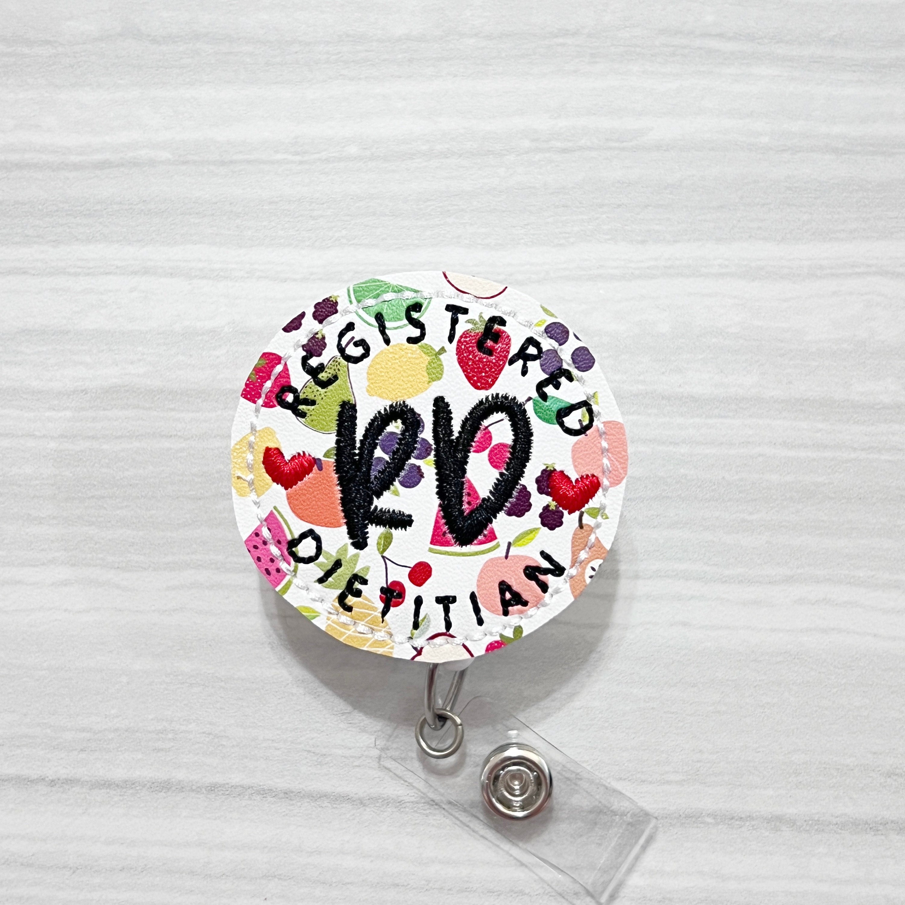 Registered Dietitian Badge Reel RD Badge Reels Nurse - Etsy