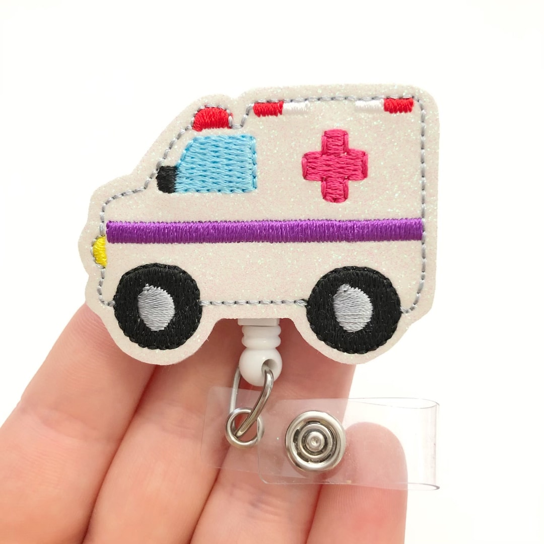 Ambulance Badge Reel, ER Medical Badge Reel, Paramedic Retractable ...