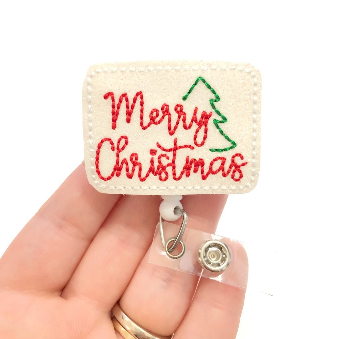 Merry Christmas Reel, Merry Badge Reels, Retractable Badge, ID Badge ...