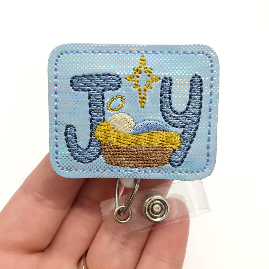 Joy Nativity Badge Reel, Jesus Badge Reels, Nurse Retractable Badge ...