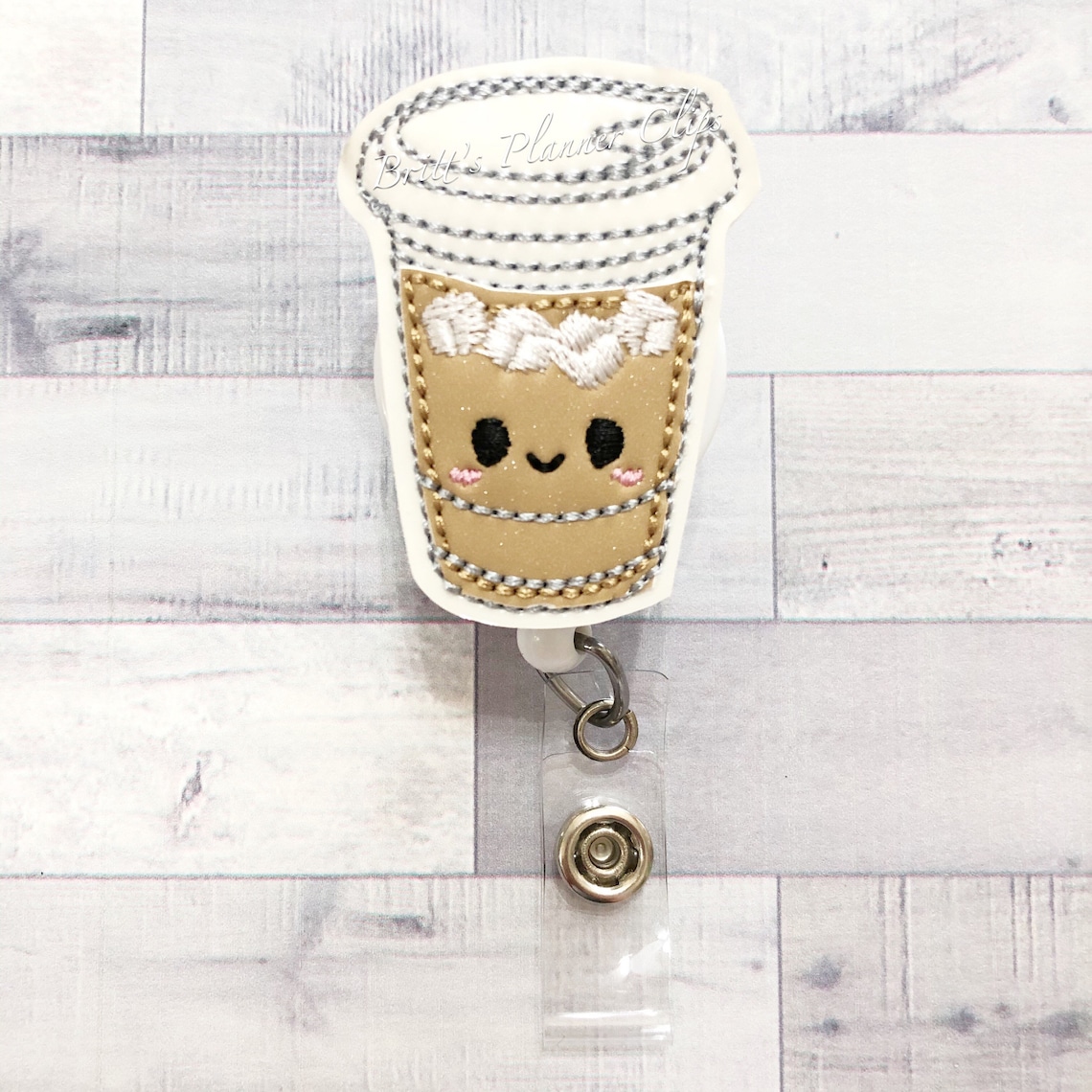 Coffee Cup Badge Reel Coffee Badge Reel Retractable Badge - Etsy