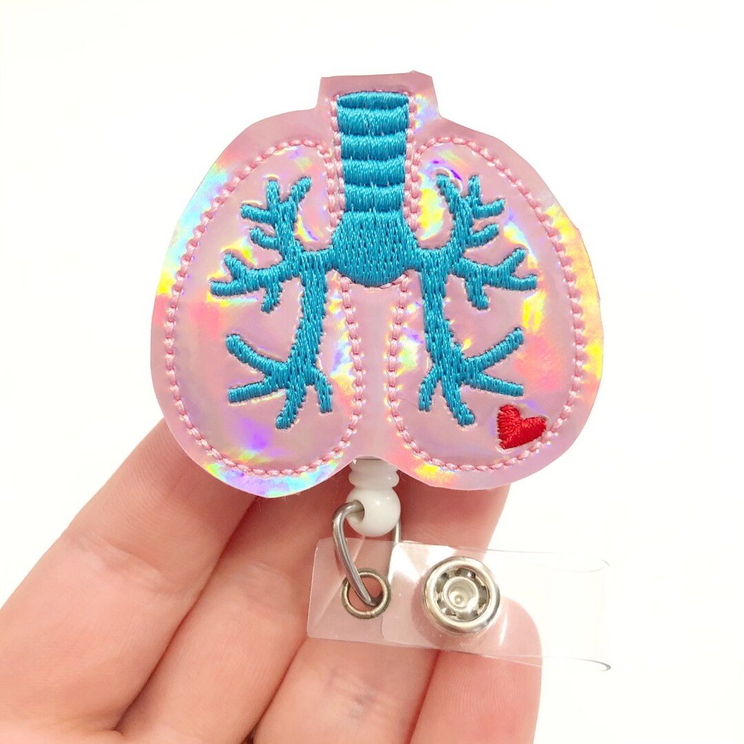 Lungs Badge Reel, Medical Badge Reel, Retractable Badge, ID Badge ...