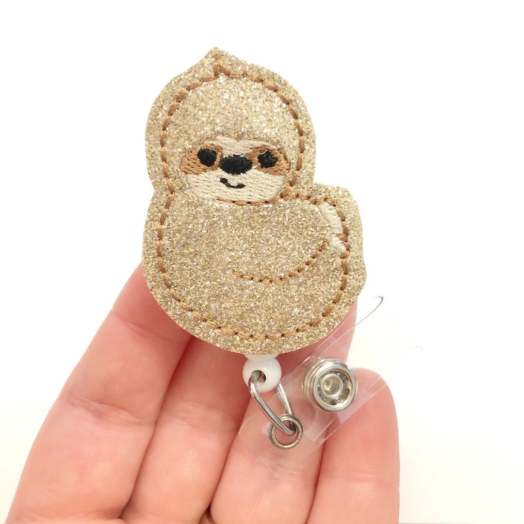 Sloth Badge Reel, Animal Badge Reel, Retractable Badge, ID Badge Reel ...