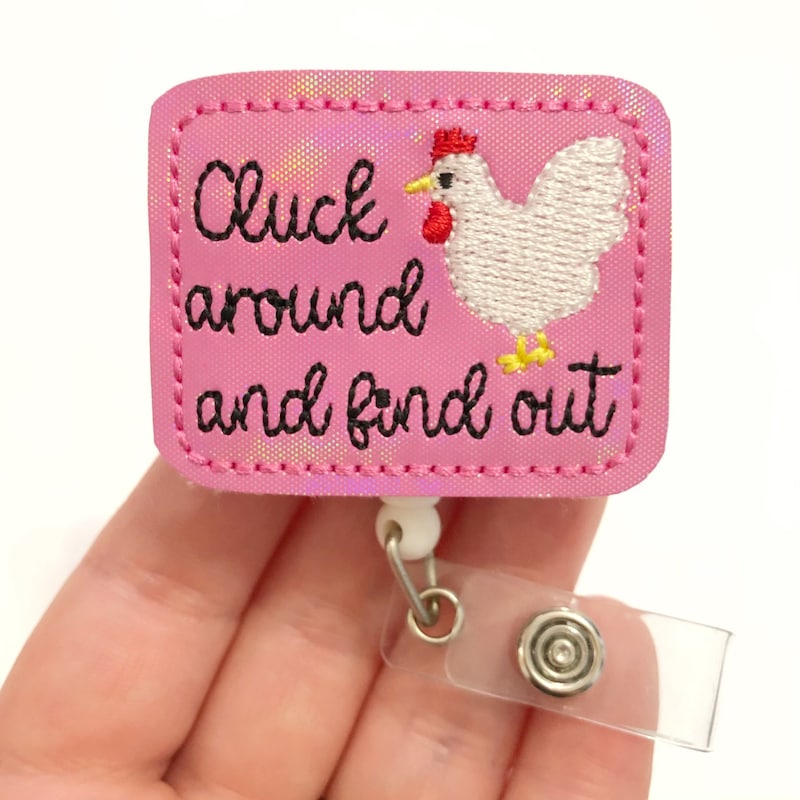 Chick Badge Reel - Etsy
