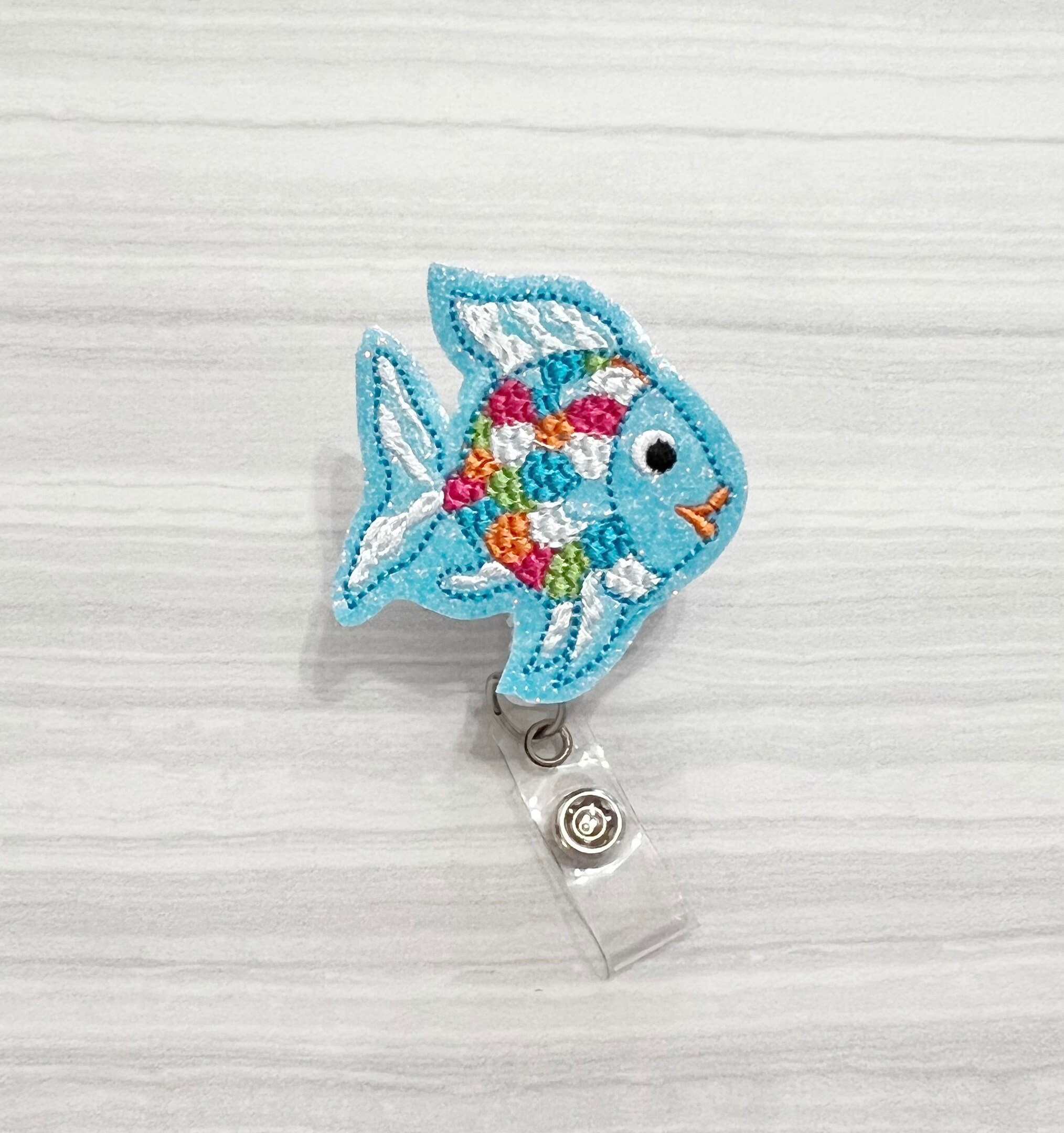 Rainbow Fish Badge Reel Tropical Fish Badge Reel Retractable - Etsy