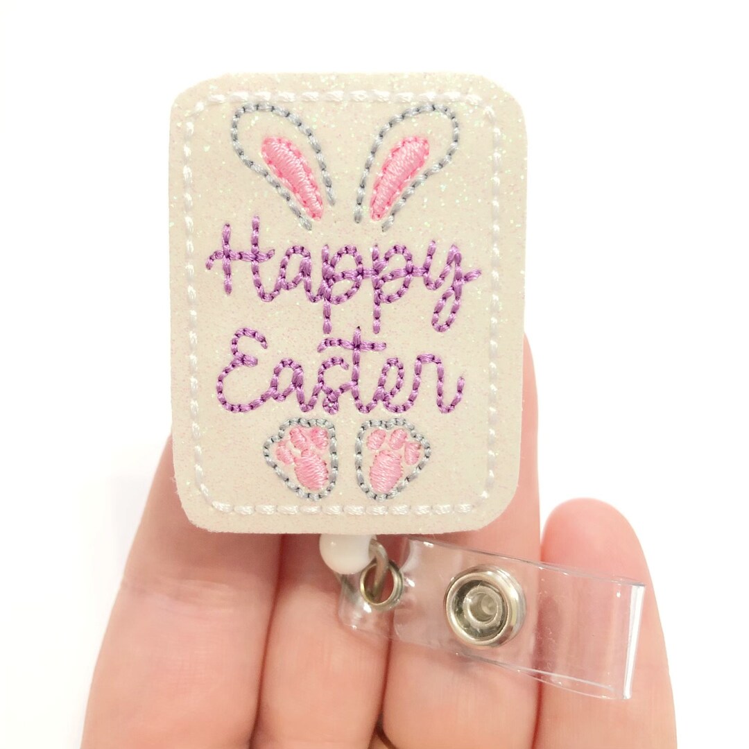 Happy Easter Badge Reel, Easter Badge Reels, Retractable Badge, ID ...