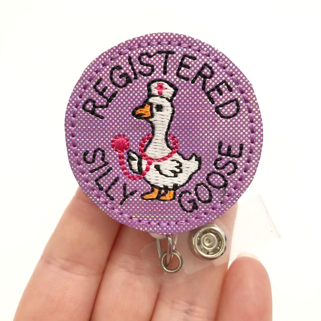 Registered Silly Goose Badge Reel, Goose Badge Reel, Retractable Badge ...