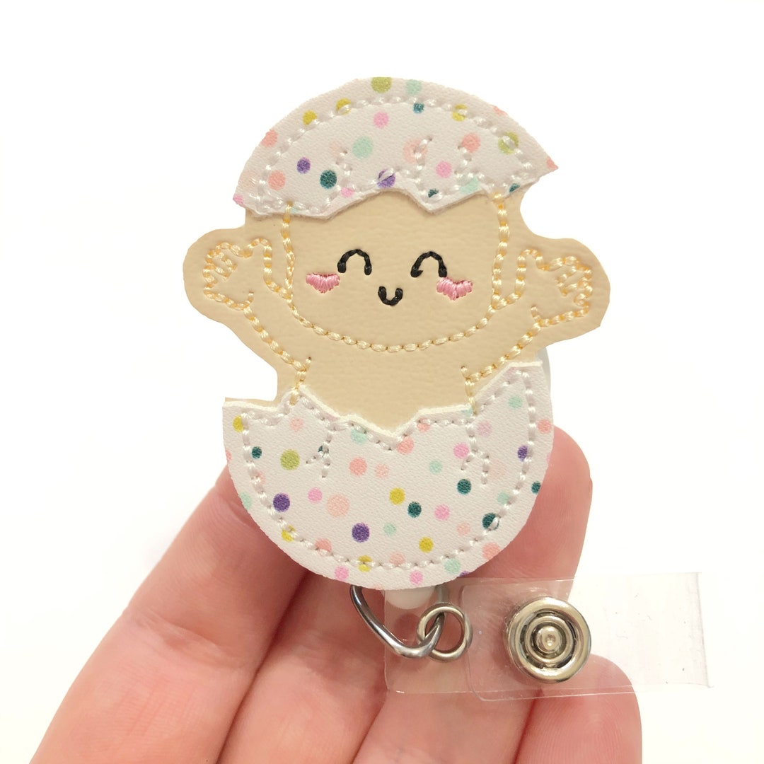 Easter Baby Badge Reel, Baby in Egg Badge Reel, Easter Badge Reel ...