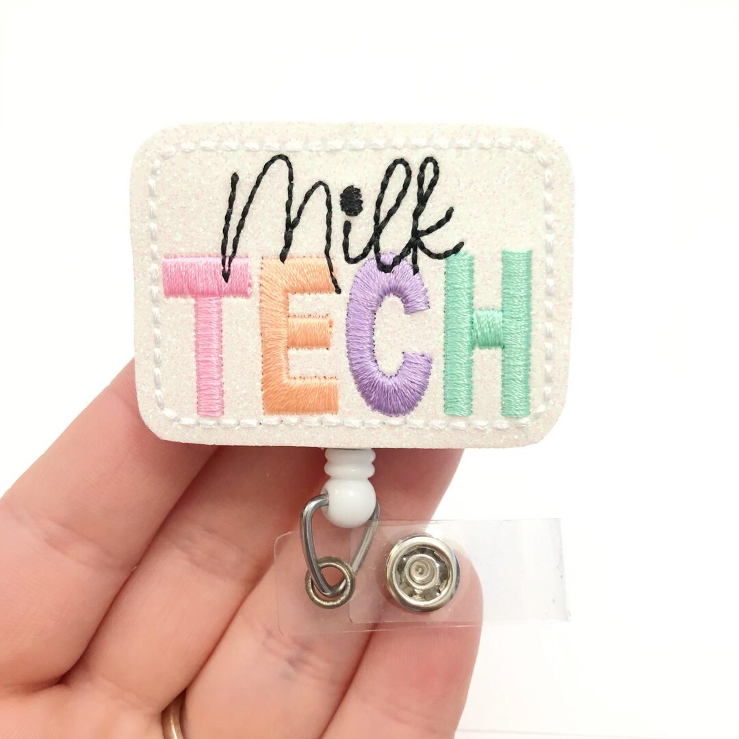 Milk Tech Badge Reel, Badge Reels, Nurse Retractable Badge, ID Holder ...