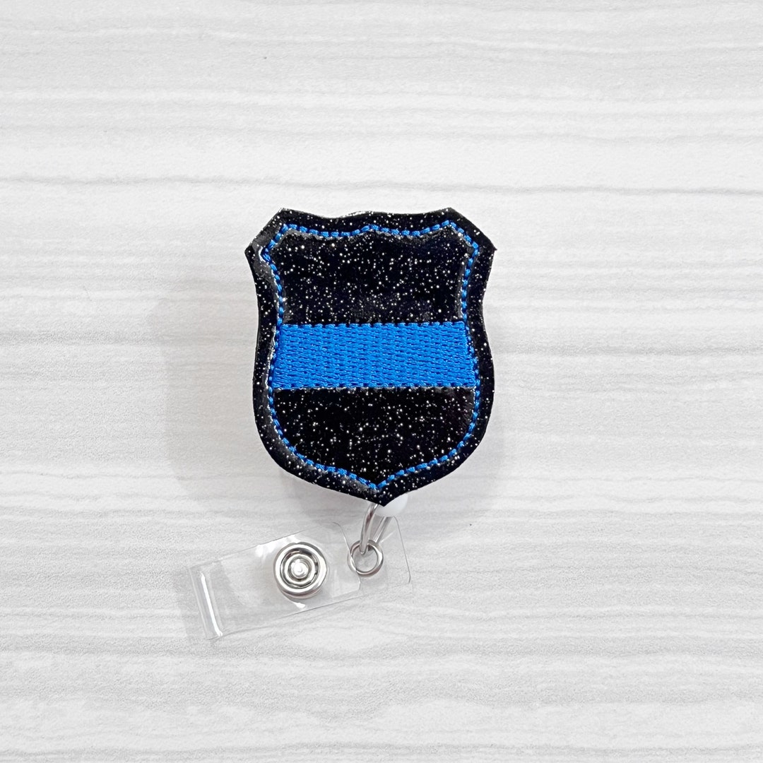 Thin Blue Line Badge Reel, Police Badge Reels, Retractable Badge, ID ...