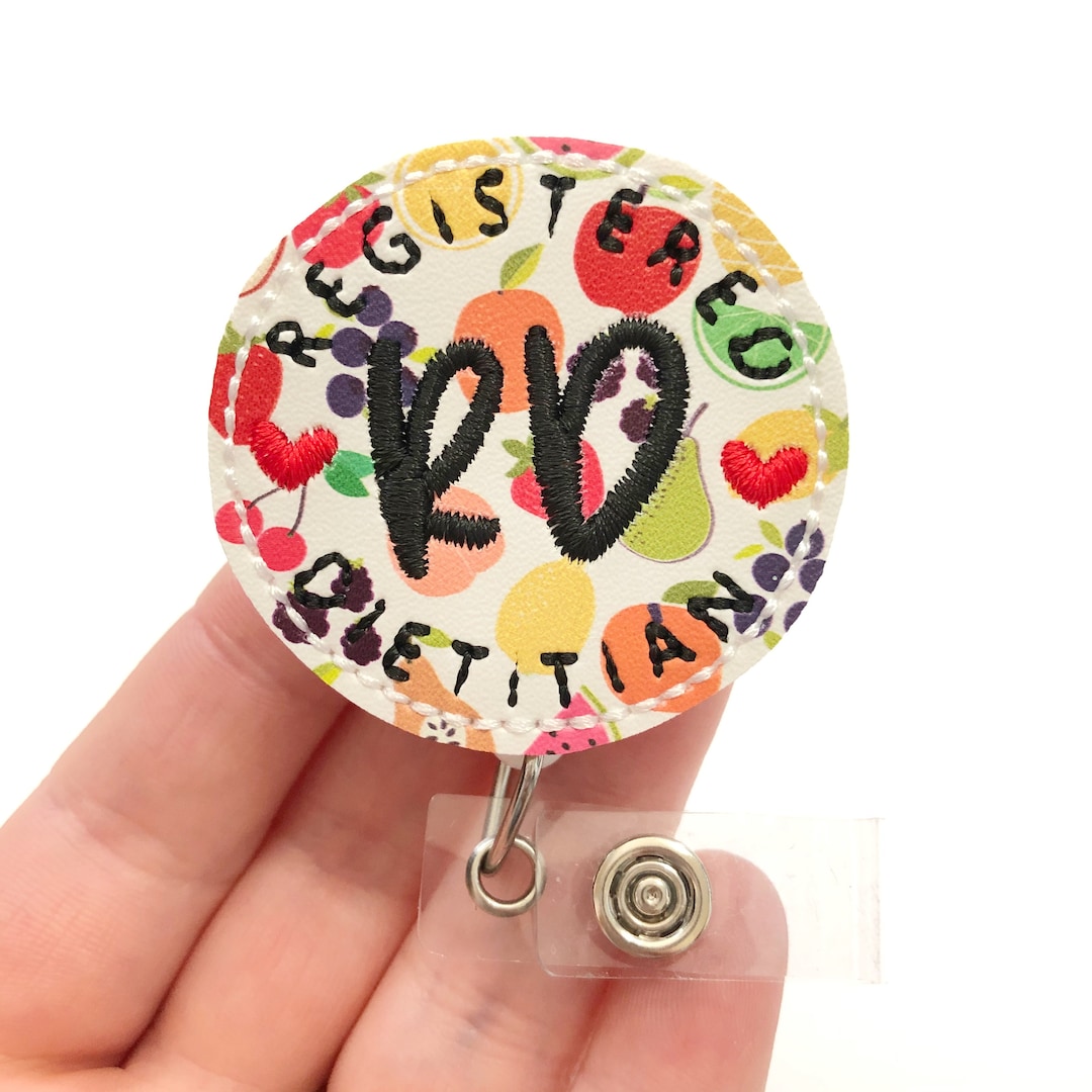 Registered Dietitian Badge Reel, RD Badge Reels, Nurse Retractable ...