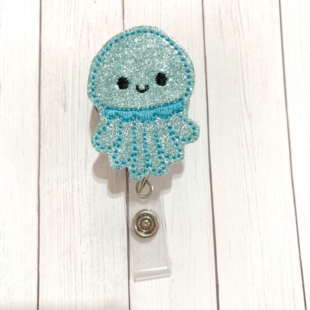 Jelly Fish Badge Reel, Badge Reel, Retractable Badge, ID Badge Reel ...