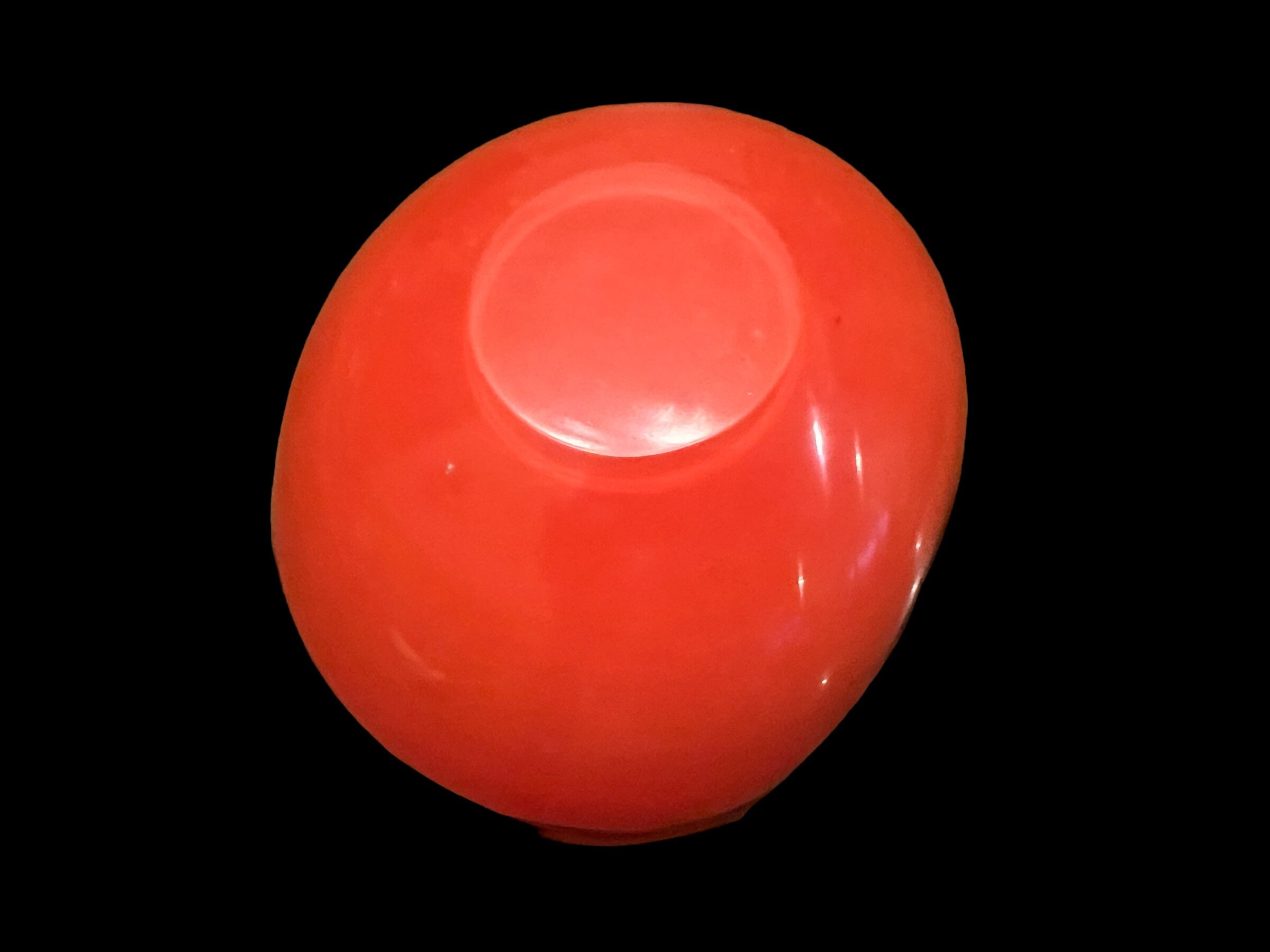 Alfredo Barbini Murano Red /orange White Gold Flecks Italian Art Glass ...