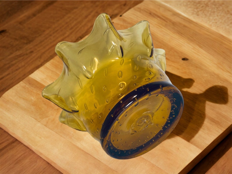 Vintage Blenko Fluted Fruit Bowl - Etsy