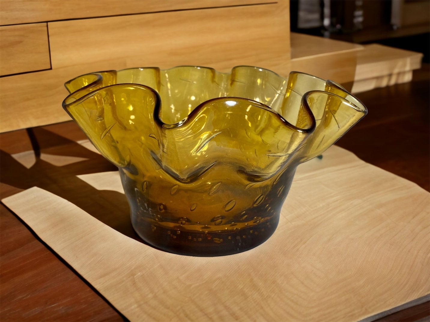 Vintage Blenko Fluted Fruit Bowl - Etsy