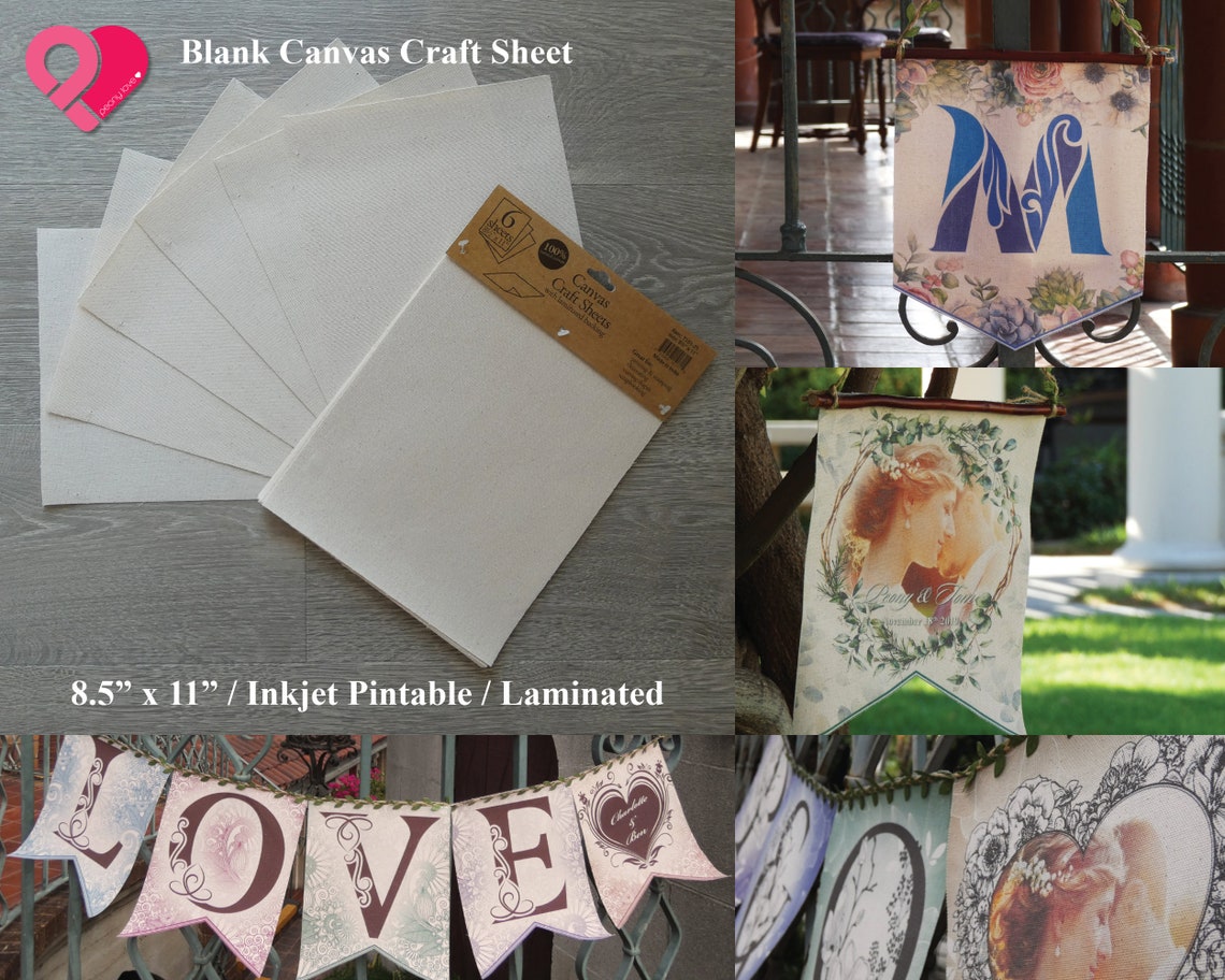 Laminated Burlap Printable Sheets, Natural Jute Canvas Inkjet Printable ...