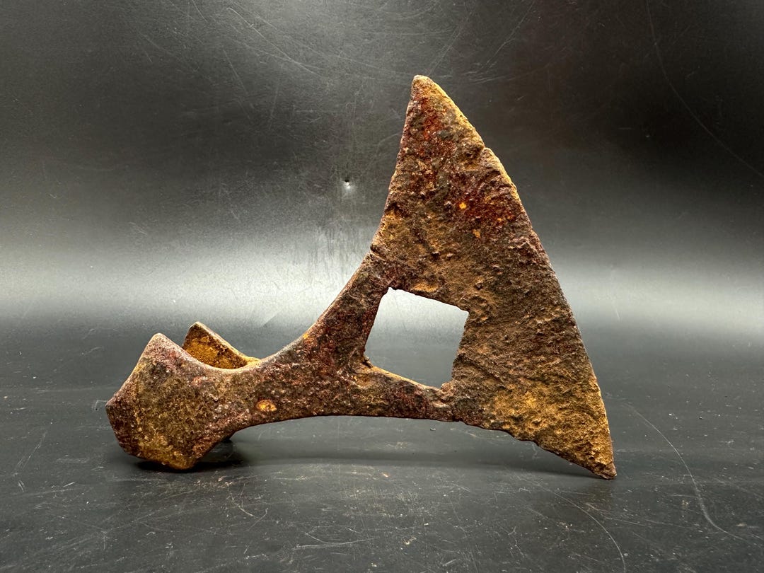Ancient Battle Iron Ax With Ornament Kievan Rus Viking Era Weapon Rare ...
