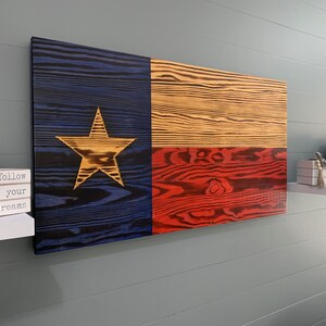 Rustic State Flag of Texas Wall Art - Hand Made - Burned Wood - Etsy